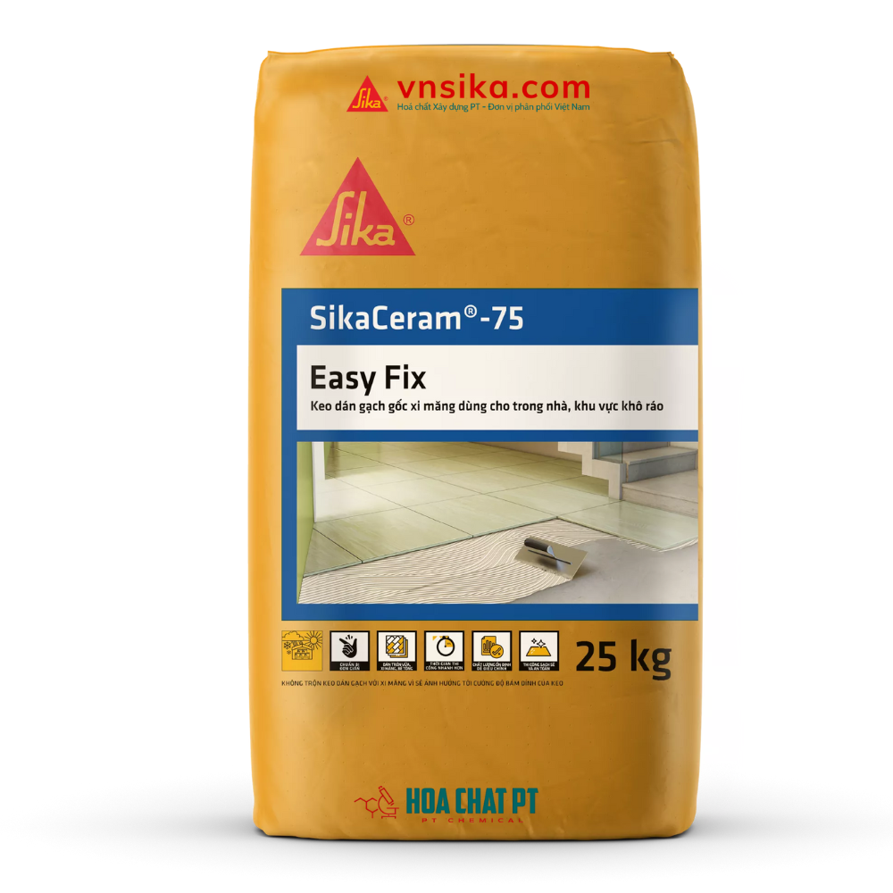 SikaCeram-75 Easy Fix KEO DÁN GẠCH ĐÓNG GÓI SẴN, GỐC XI MĂNG - Sika ...